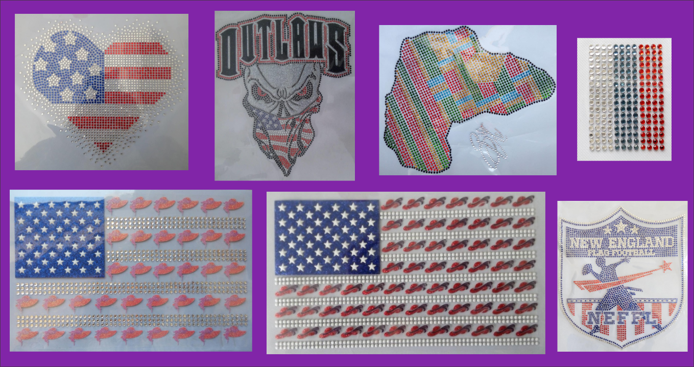 Skull rhinestone transfer