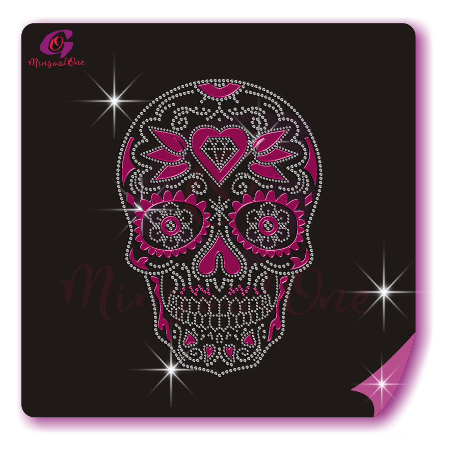 Skull rhinestone transfer