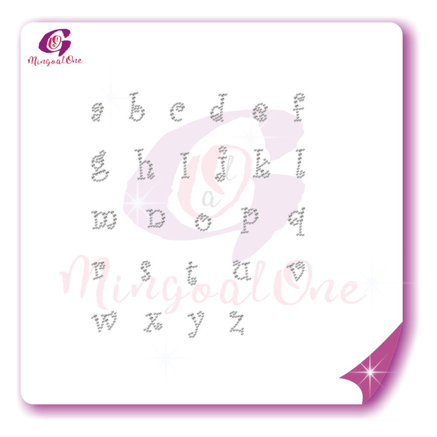 alphabet rhinestone transfer