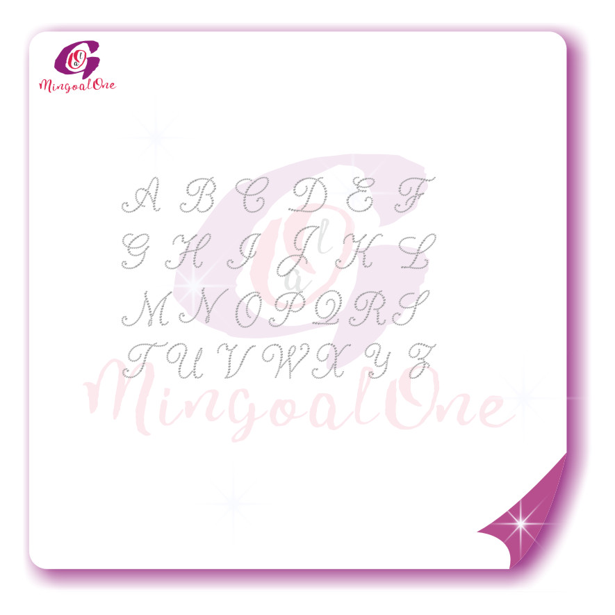 alphabet rhinestone transfer