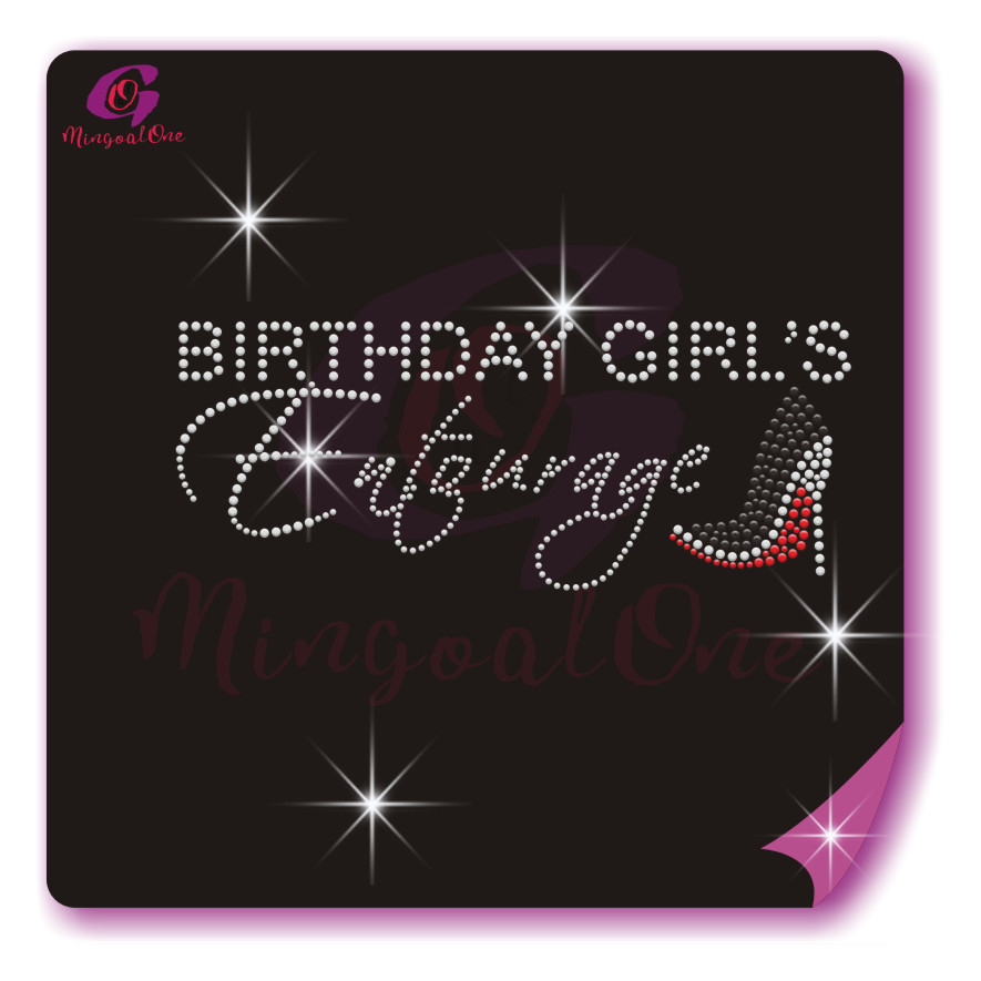 Birthday entourage rhinestone transfer