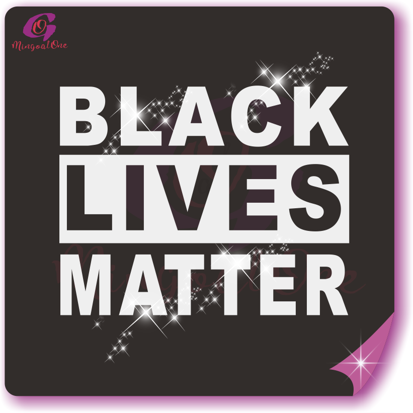 Black lives matter rhinestone transfer