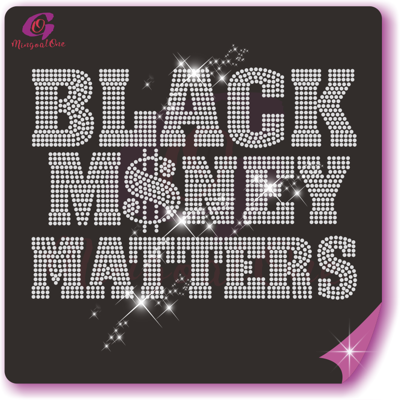 Black lives matter rhinestone transfer