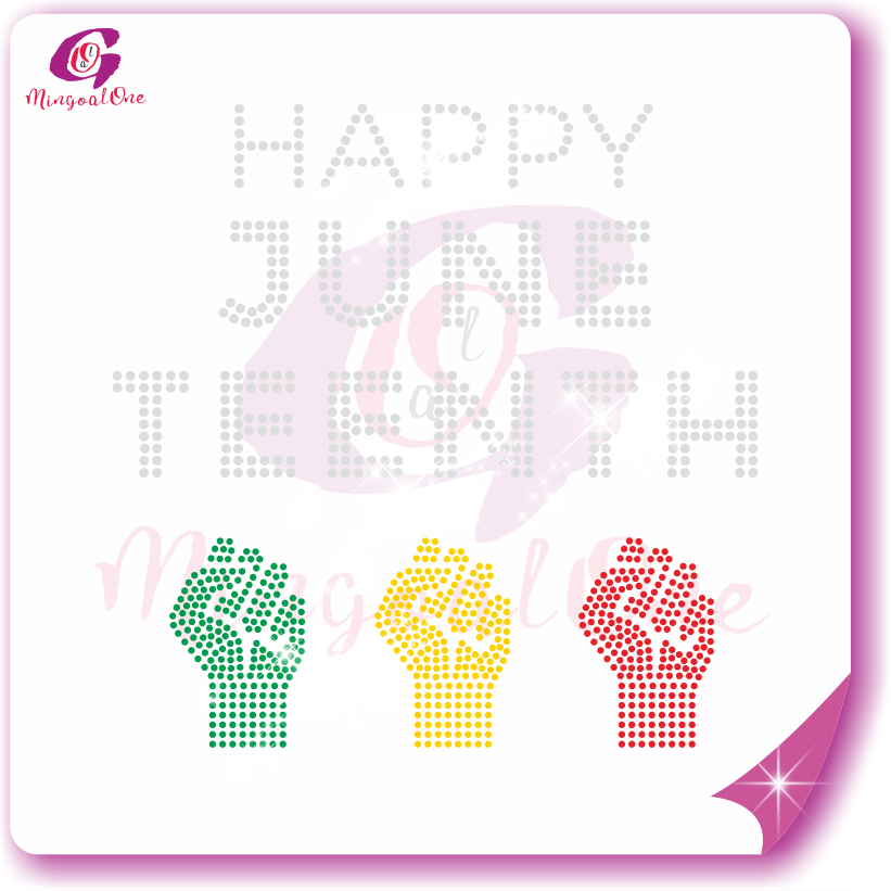 Black lives matter rhinestone transfer