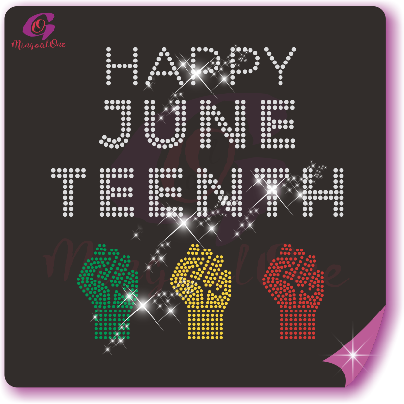 Black lives matter rhinestone transfer