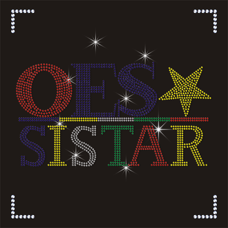 Custom High Quality OES Rhinestone Heat Transfers for T Shirt