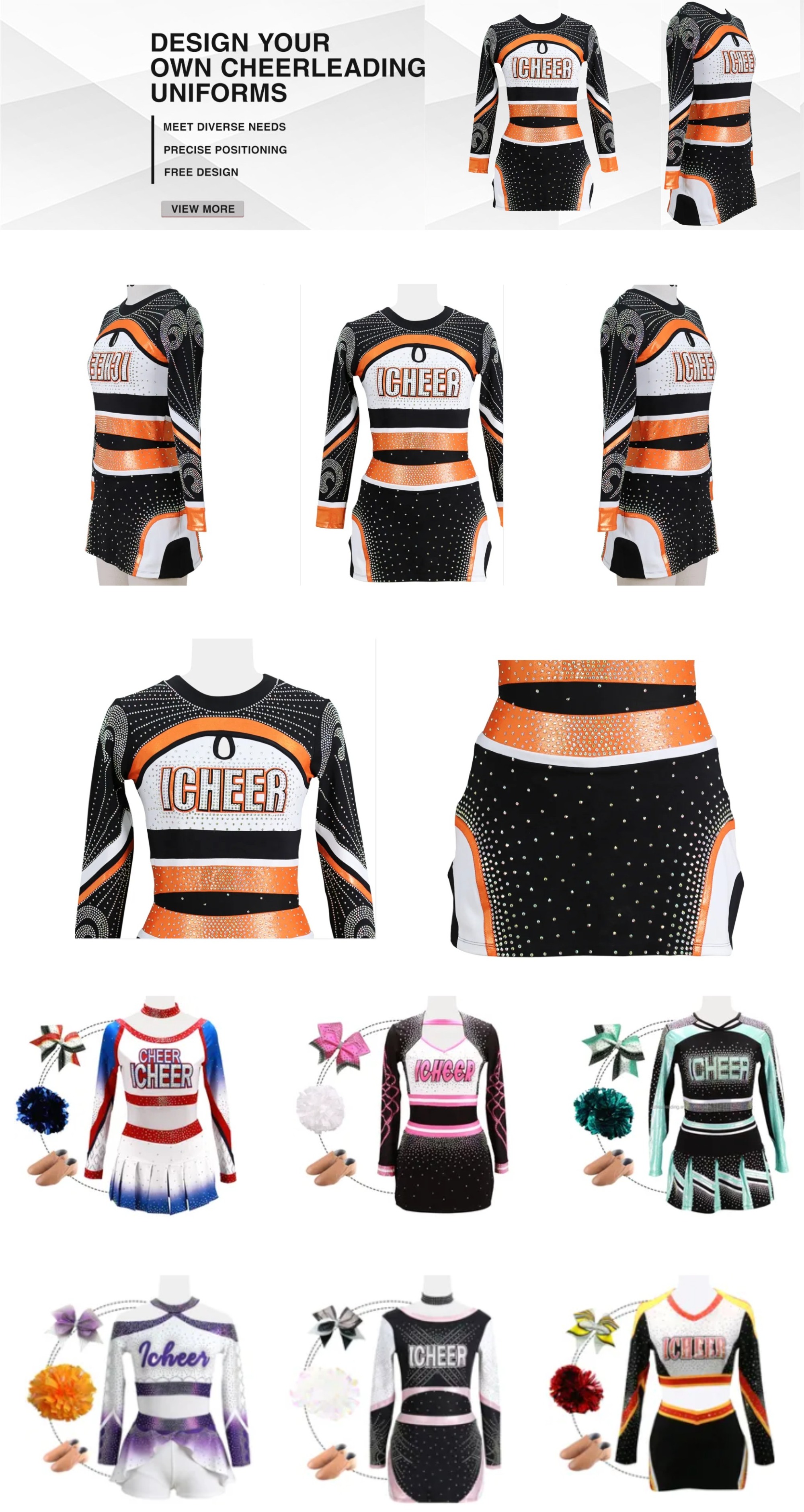 Cheerleading uniform Customized Spandex