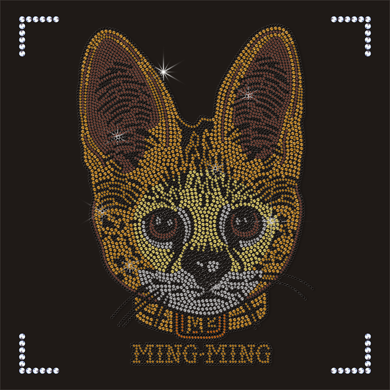Animal Design High Quality Rhinestone Transfers Custom Pet Rhinestone ...