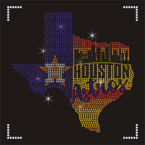 High Quality No Falling off Hotfix Design Sports Team Logo Rhinestone ...