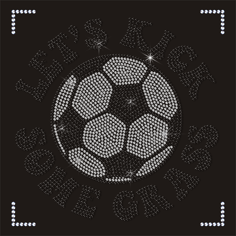 Football Design Hotfix Rhinestone Template Transfer