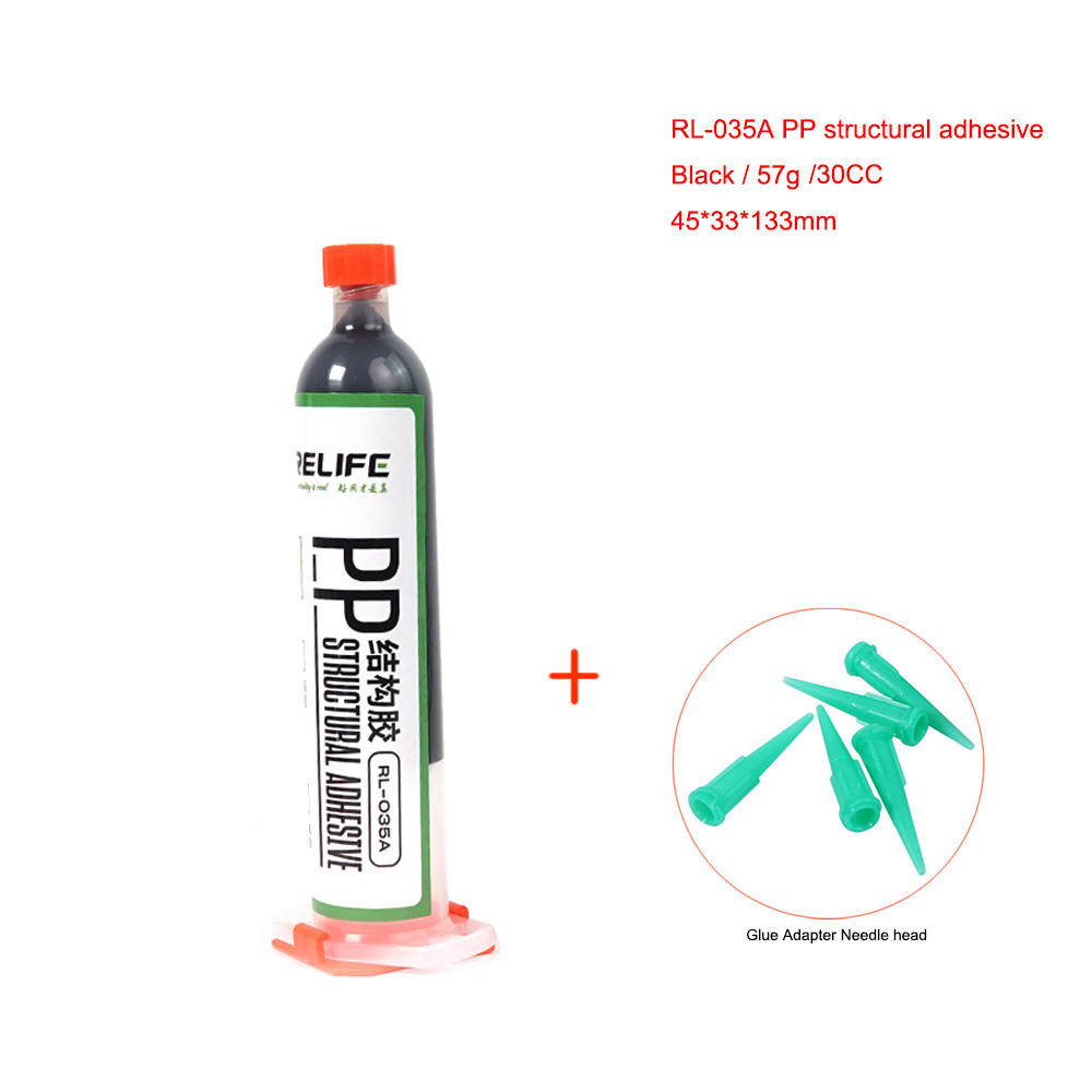 RELIFE RL-062 Glue Gun 30CC Black Transparent RL-035A PP Structural Adhesive for iPhone Samsung ...