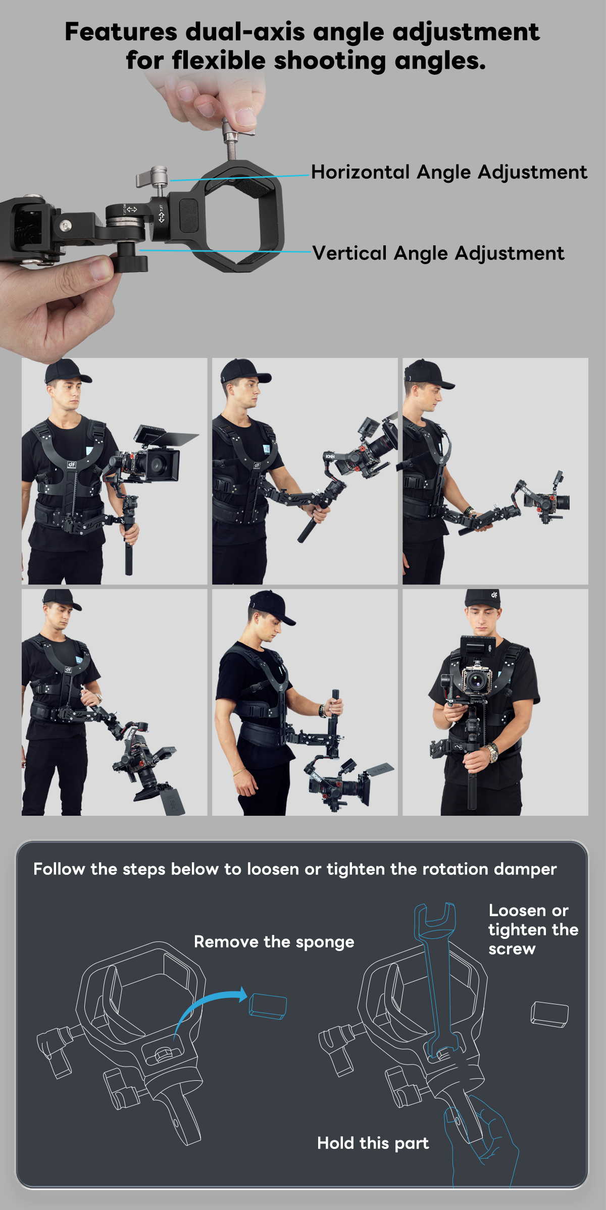 THANOS-X DJI RS2 RS3 PRO RS4 PRO RS5 Gimbal Supporting Vest System with ...