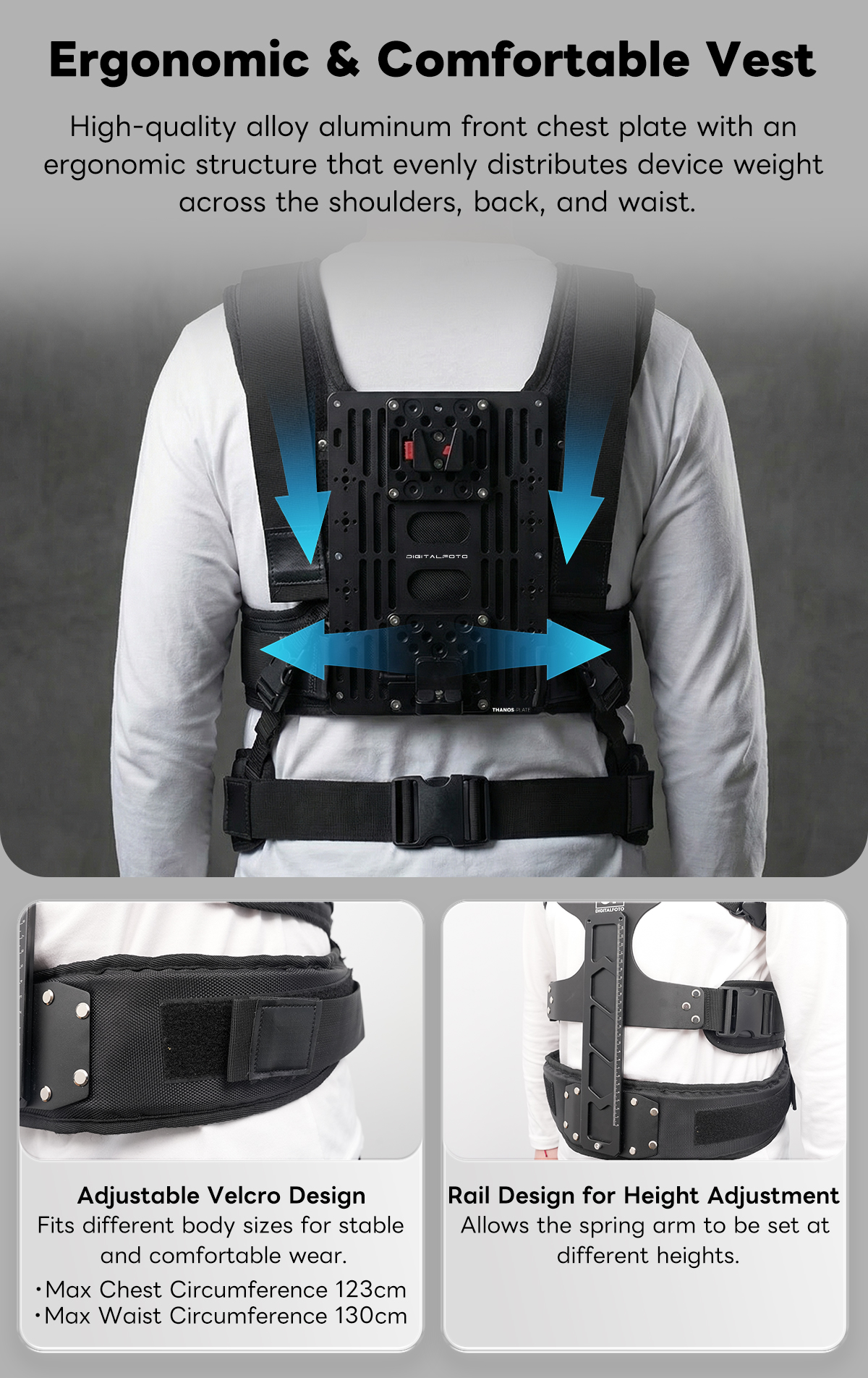 THANOS-X DJI RS2 RS3 PRO RS4 PRO RS5 Gimbal Supporting Vest System with ...