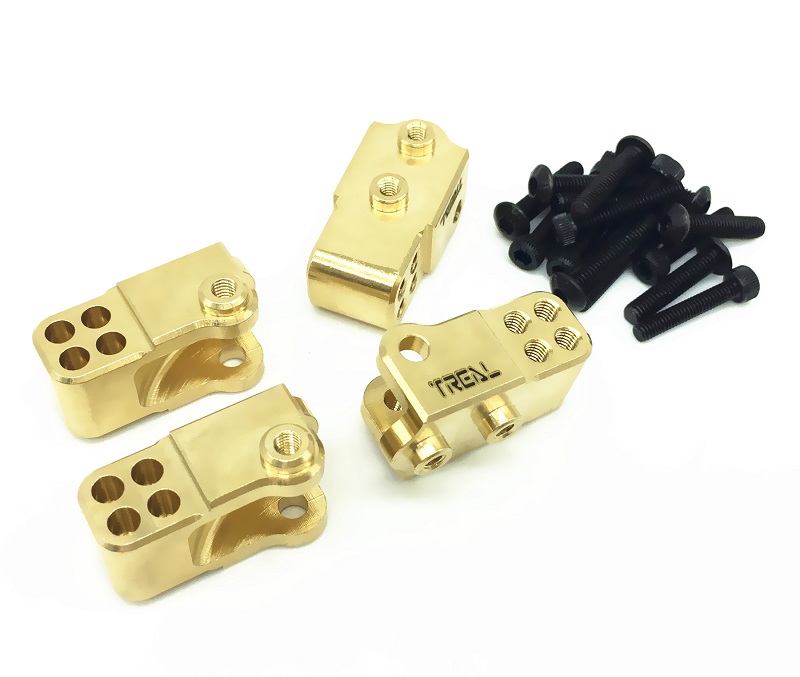 Treal Brass Front and Rear Lower Shock Suspension Link Mounts 4p for ...