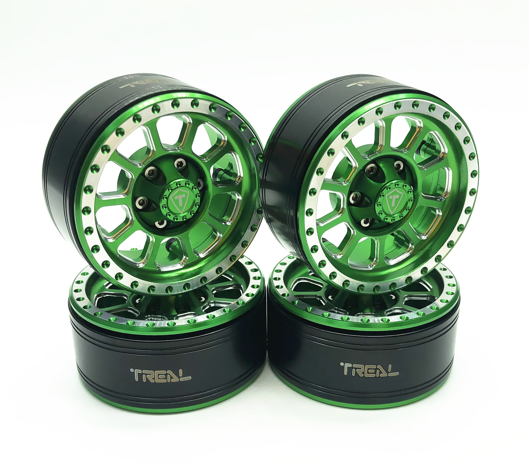 Treal 1.9 Beadlock Wheel Rims Heavy Duty CNC Aluminum 4pcs-Set for 1:10 ...