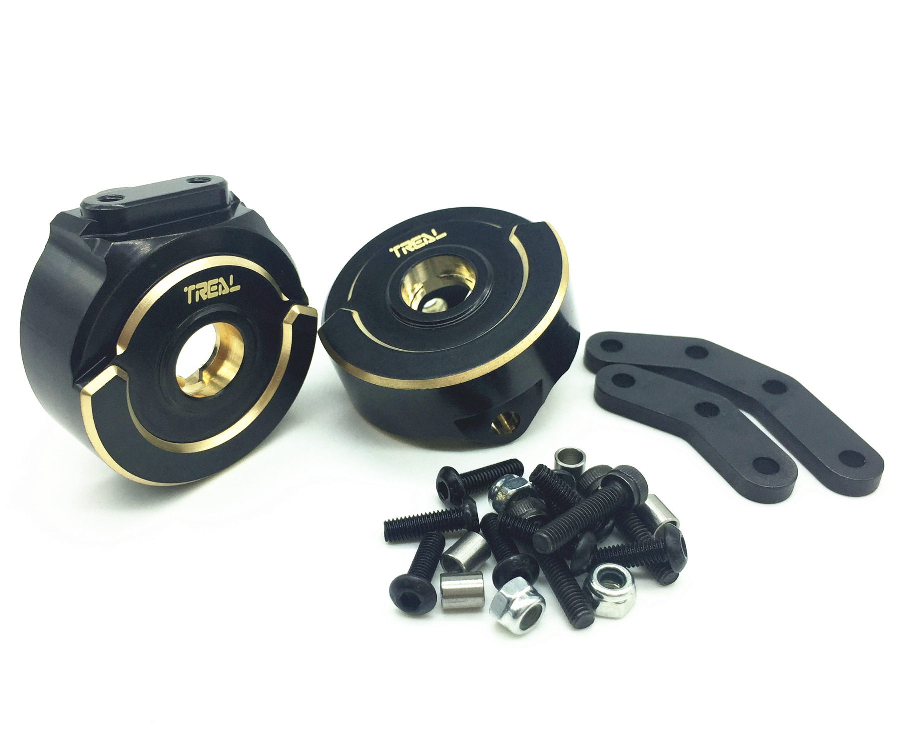 Treal Brass Front Steering Blocks Knuckles(2) with Steel Steering Plate ...
