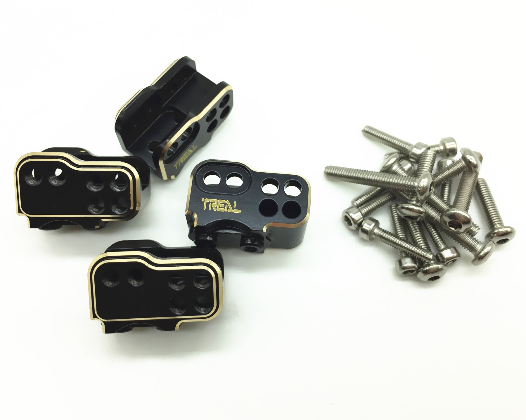 Treal Brass Front and Rear Lower Shock Suspension Link Mounts 4p for ...