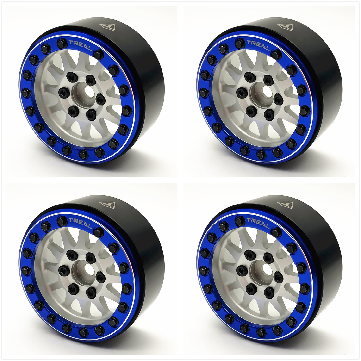 Treal 1.9 beadlock wheels (4P-Set) Alloy Crawler Wheels for 1:10 RC Scale