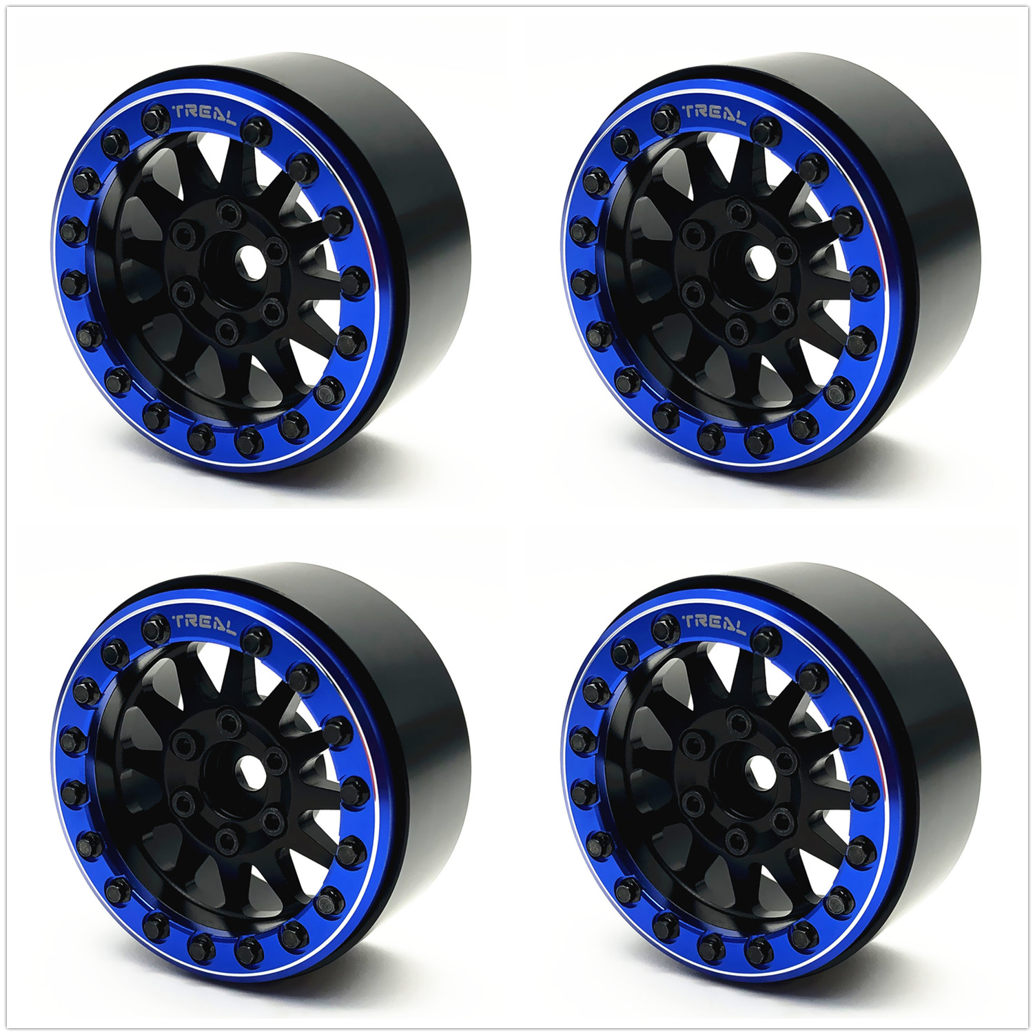 Treal 1.9 beadlock wheels (4P-Set) Alloy Crawler Wheels for 1:10 RC Scale