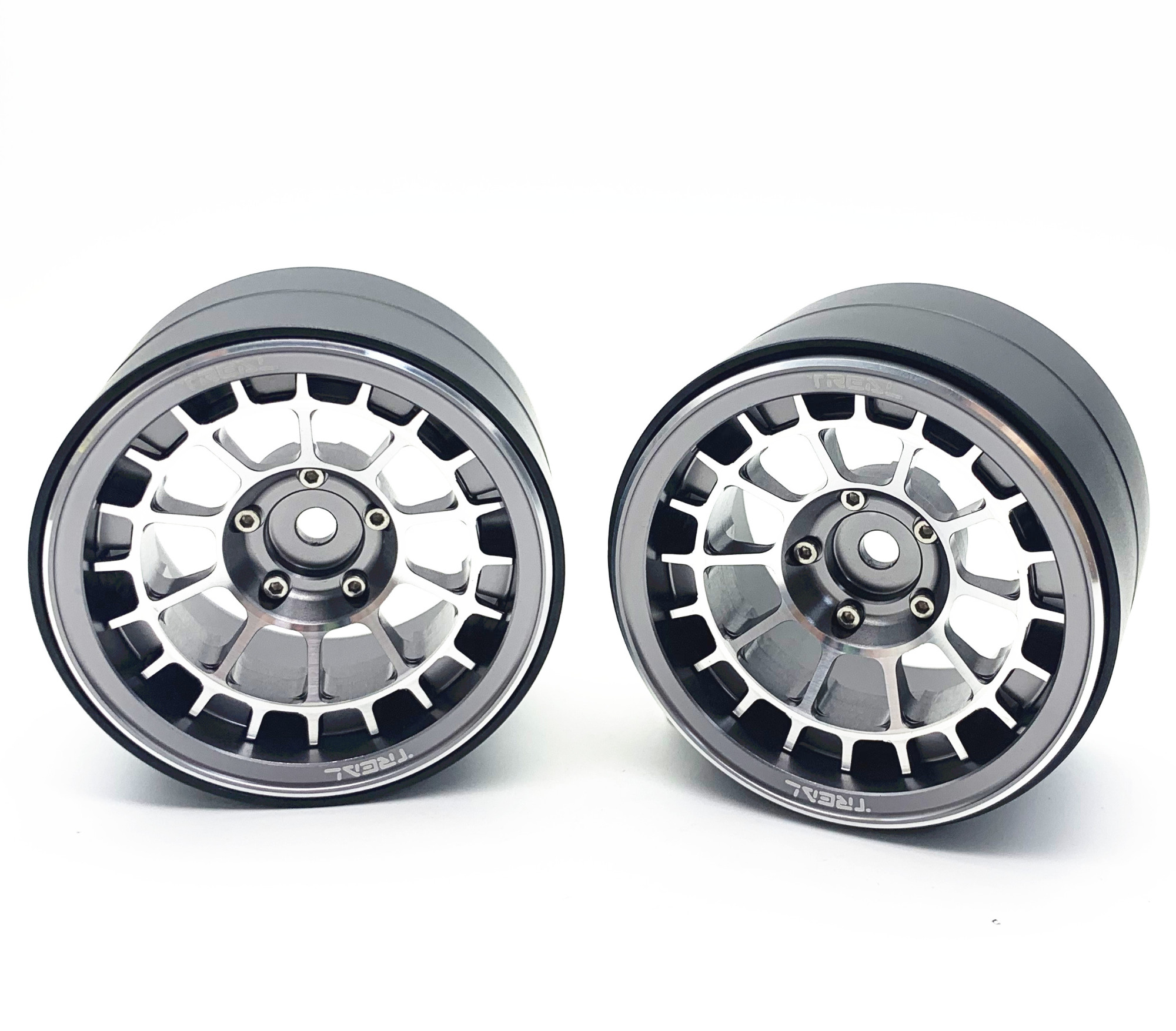 Treal Aluminium 2.2 Beadlock Wheels Rims Fit RC Crawler Mud Truck 2.2 Tires