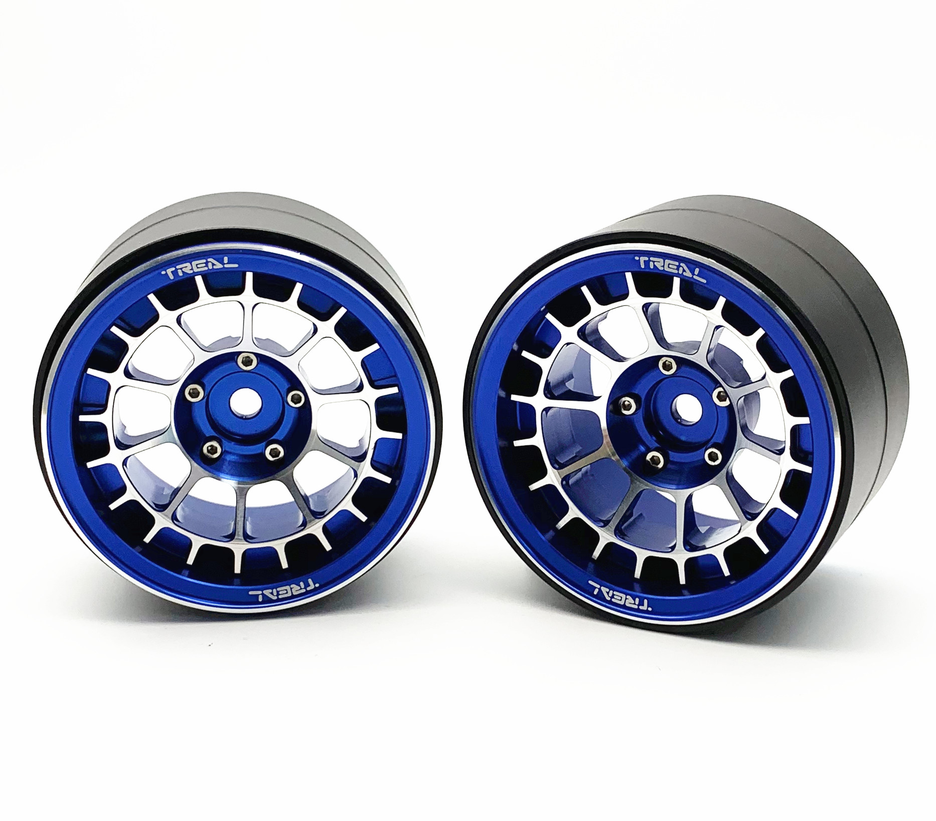 Treal Aluminium 2.2 Beadlock Wheels Rims Fit RC Crawler Mud Truck 2.2 Tires
