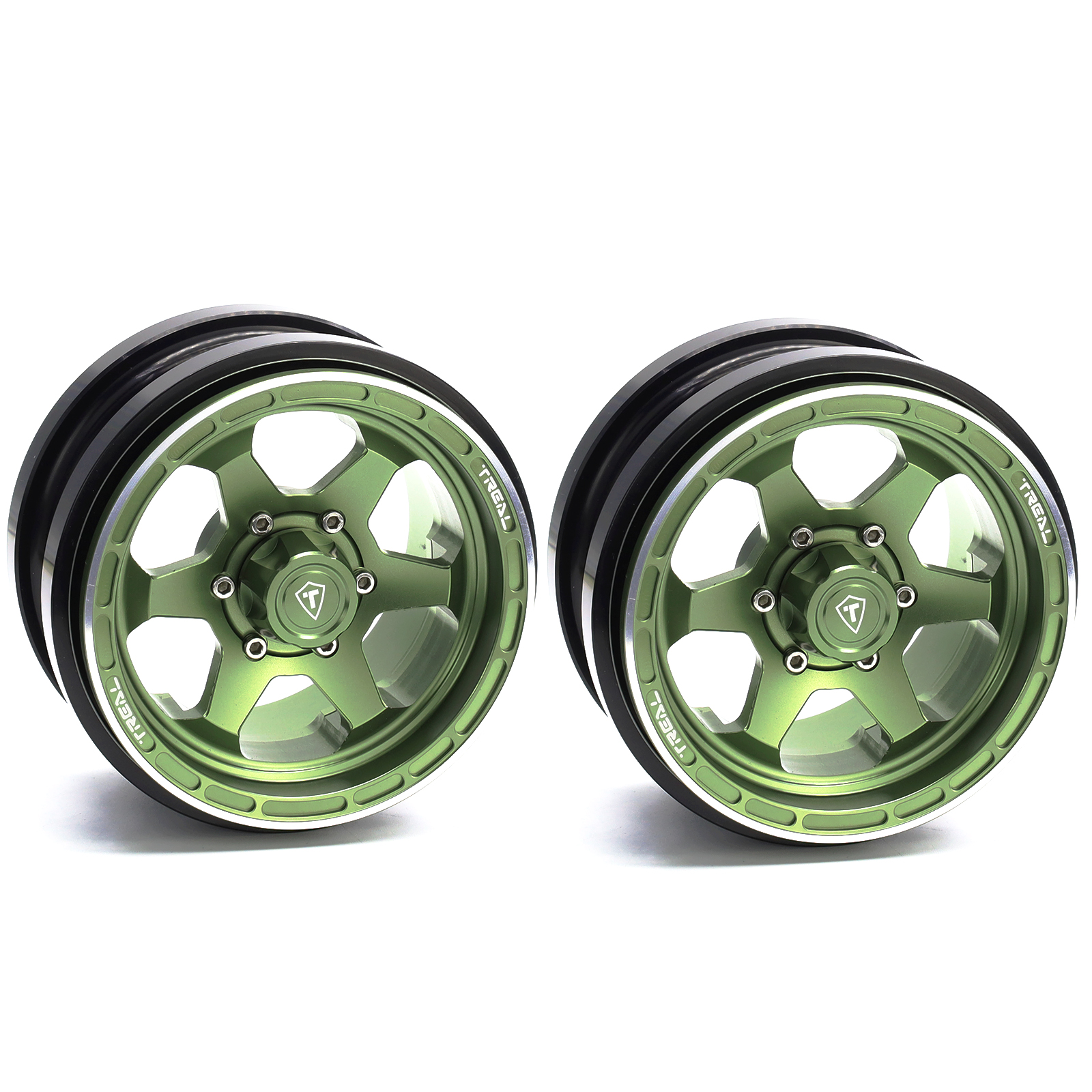 TREAL SCX6 Wheels 2.9'' Beadlock Wheels (2) CNC Machined SCX6 Upgrades ...