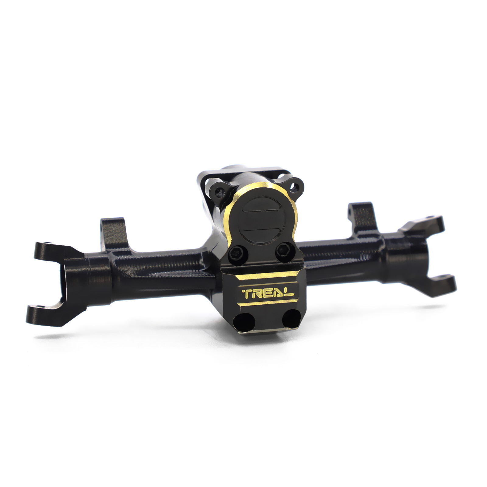 Treal SCX24 Front/Rear Axles Aluminum 7075 with Brass Diff Cover