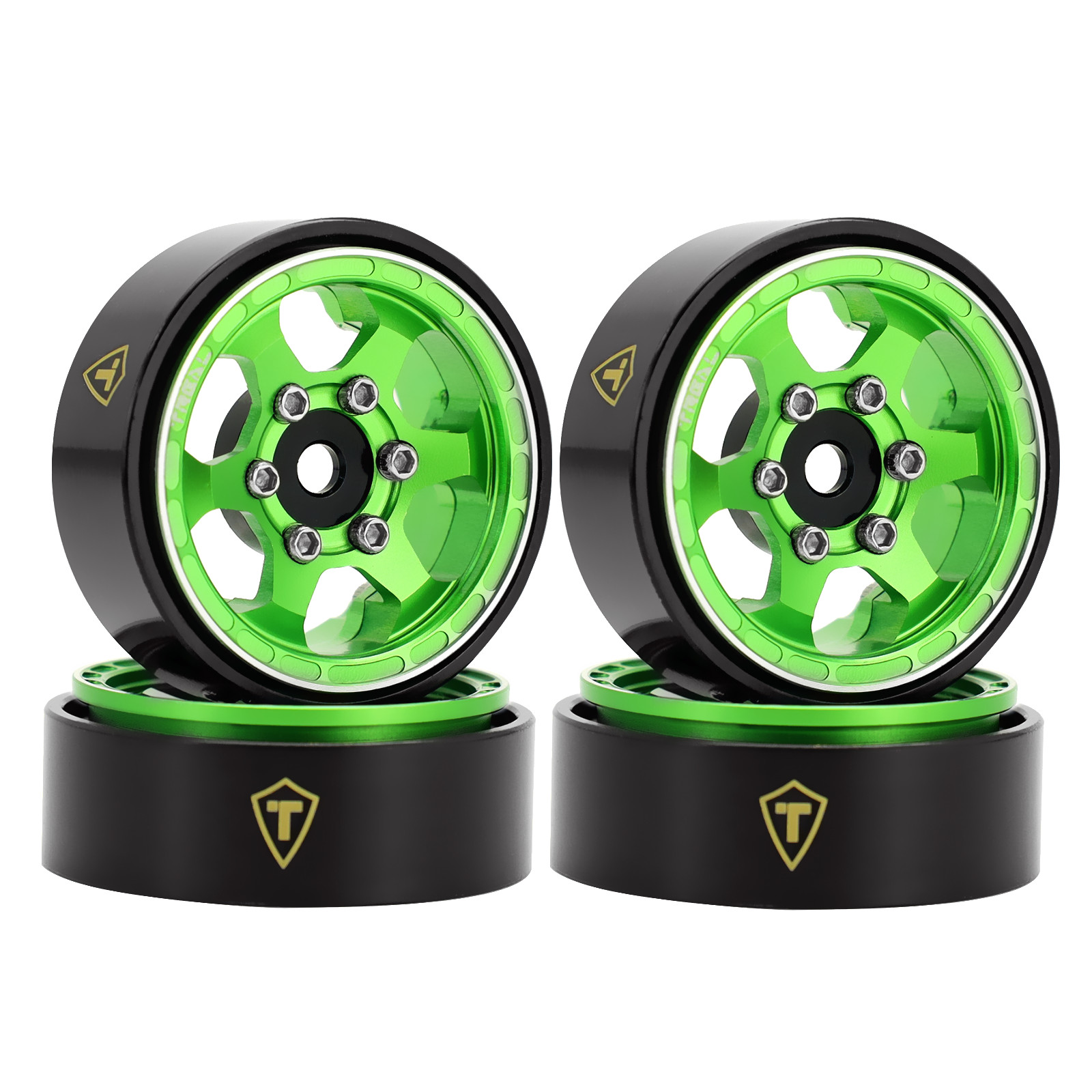TREAL SCX24 Wheels 1 0 Beadlock Wheels 4P Scale Look Concave Six