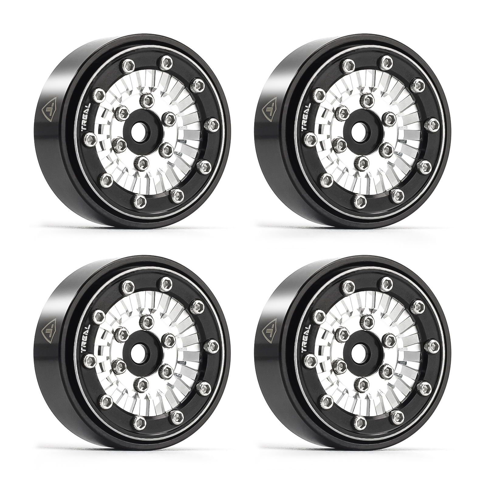 TREAL SCX24 Wheels 1.0'' Beadlock Wheels(4P) for 1/24 Micro RC SCX24 ...