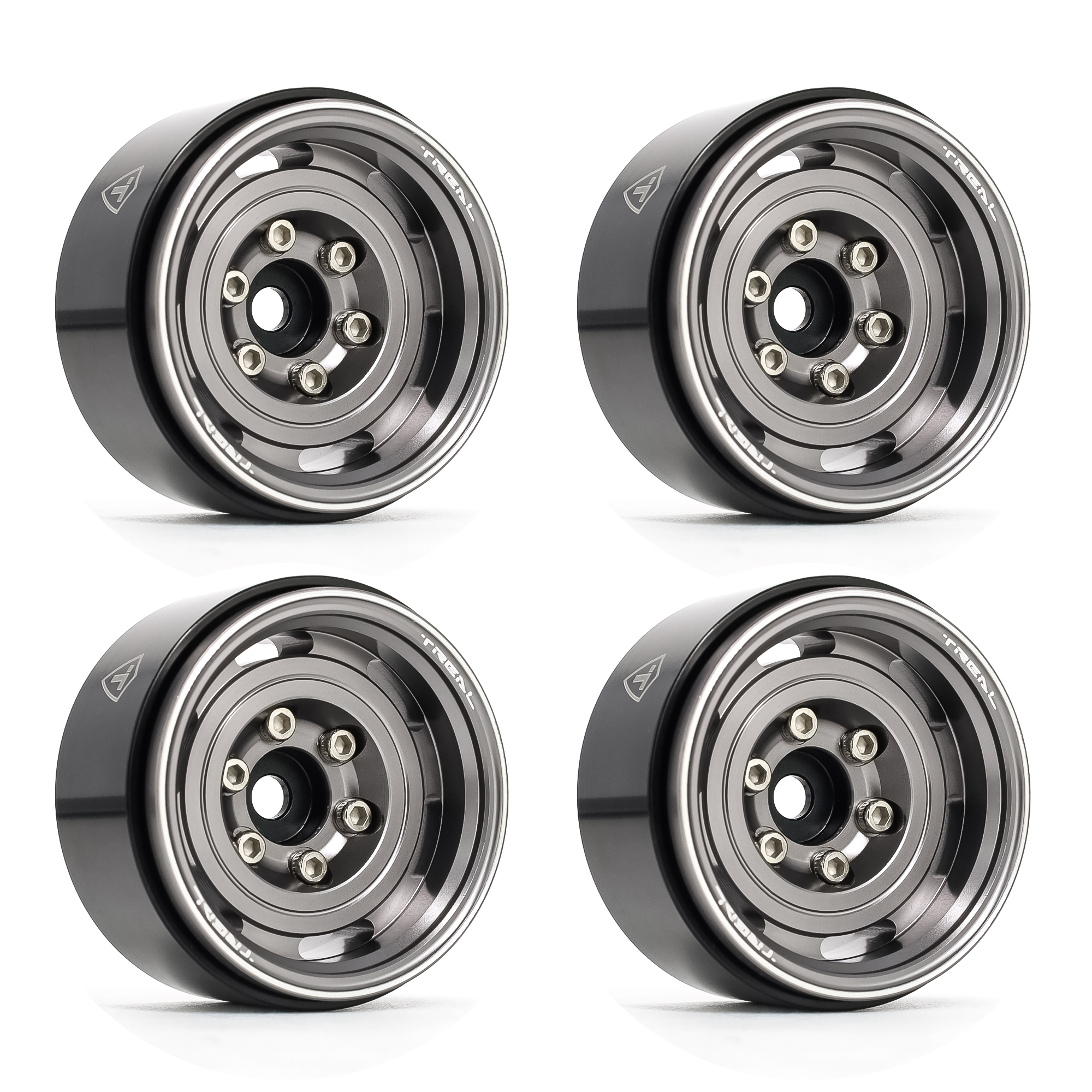 TREAL 1.55'' Beadlock Wheels (4P) Aluminum CNC Classic Wagon Vintage ...