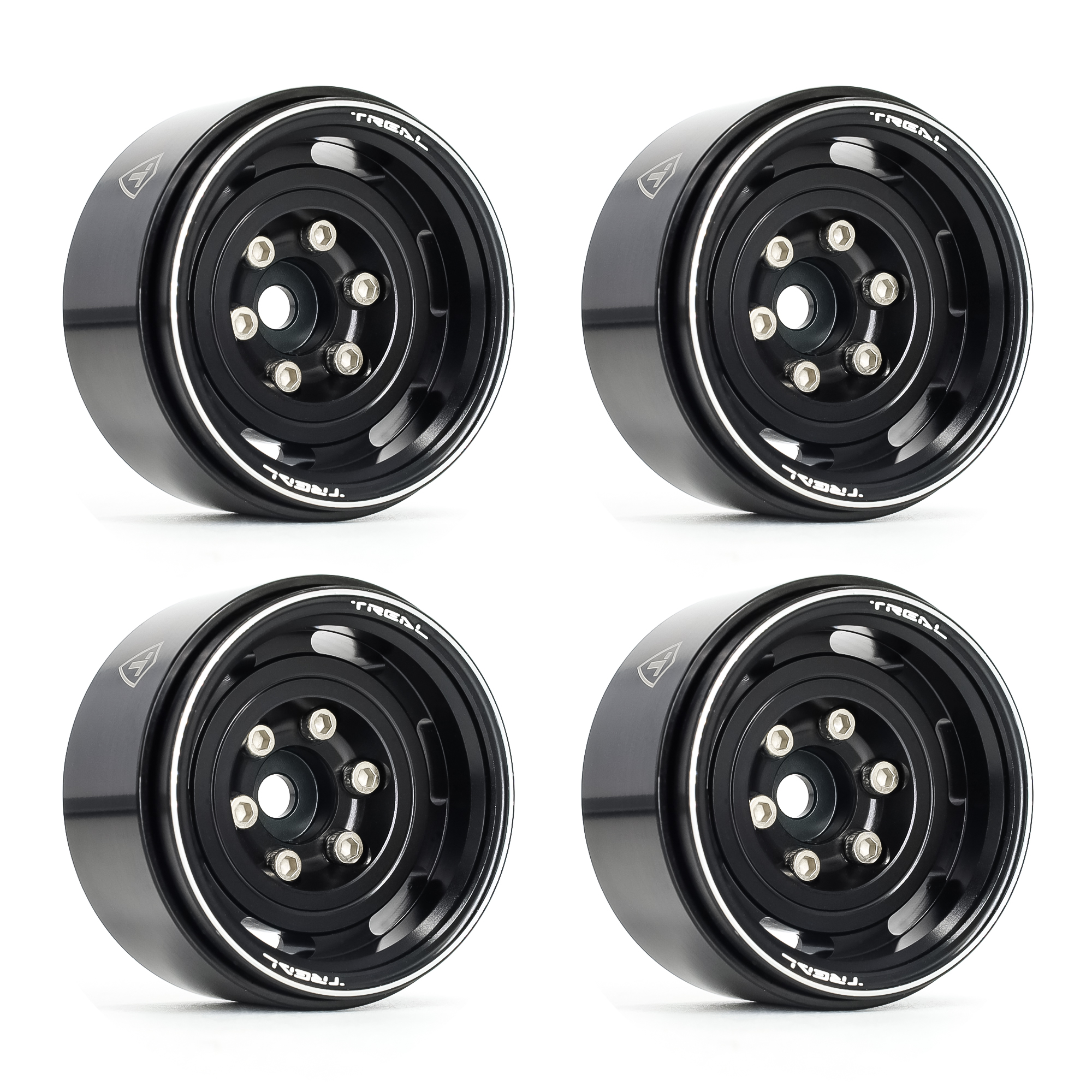 TREAL 1.55'' Beadlock Wheels (4P) Aluminum CNC Classic Wagon Vintage ...