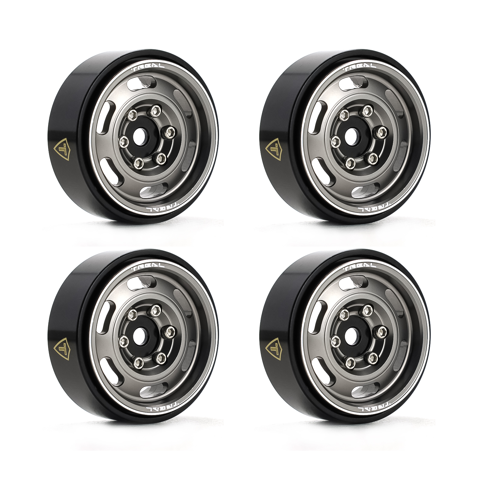TREAL SCX24 Wheels 1.0'' Beadlock Wheels(4P) Vinatge Wheels for 1/24 ...
