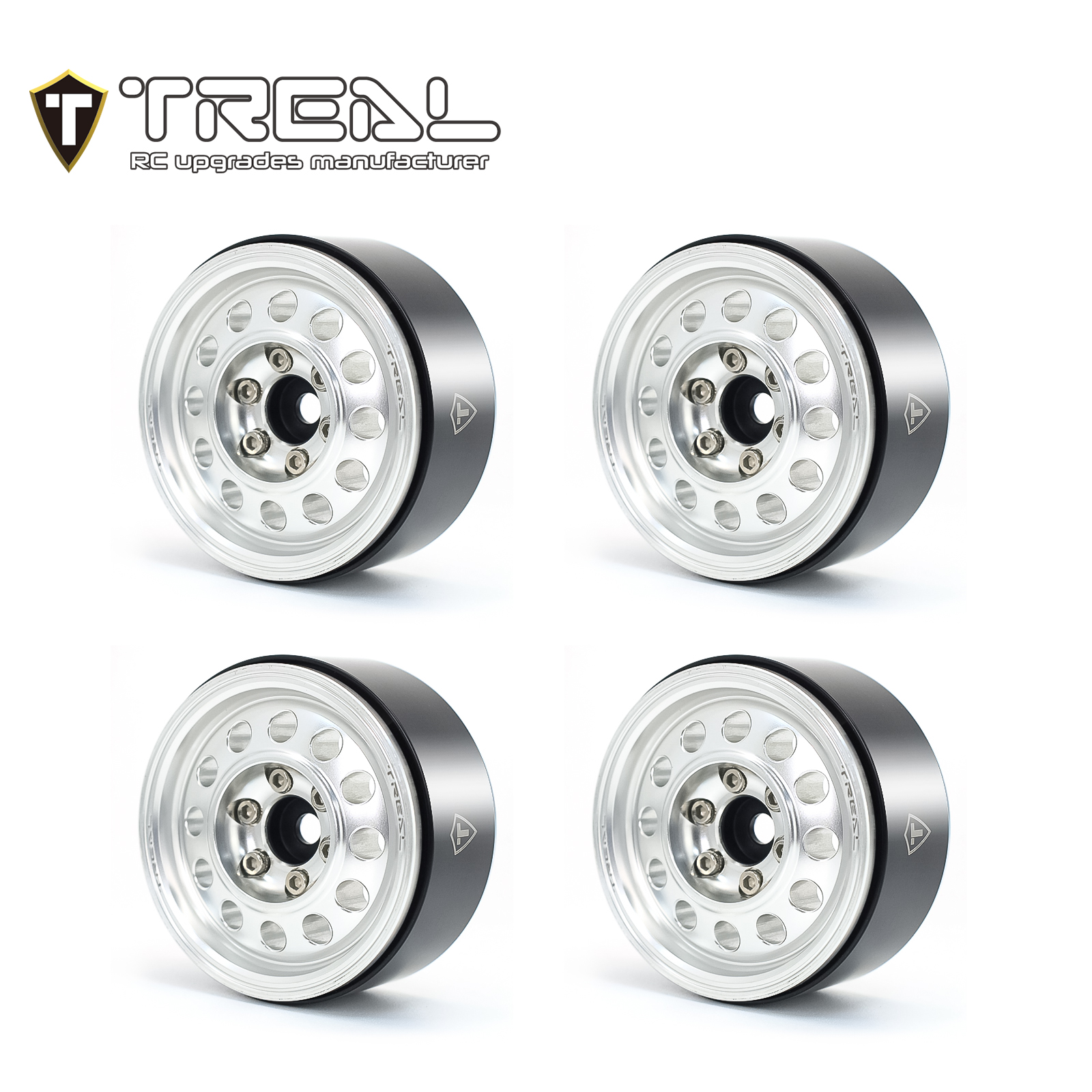 Treal Metal 1.9 Beadlock Wheel Rims 4pcs Vintage Design Wheel Hub for ...