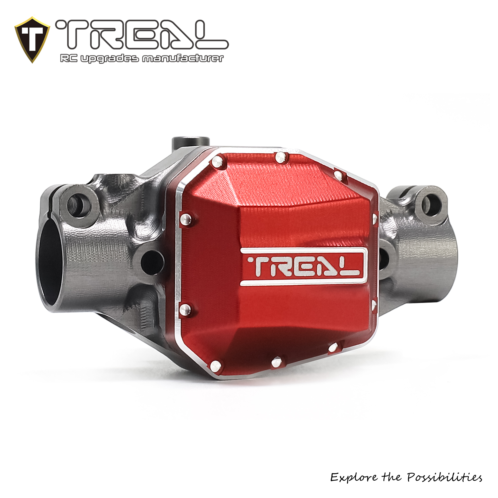 TREAL SCX10 Pro Aluminum 7075 Front Axle Center 3rd Member Housing w ...