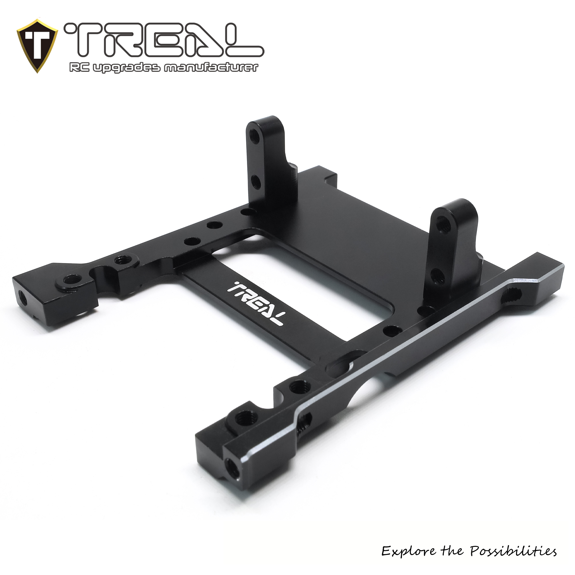TREAL SCX10 Pro Front Chassis Brace Servo & Winch Mount Aluminum 7075 ...