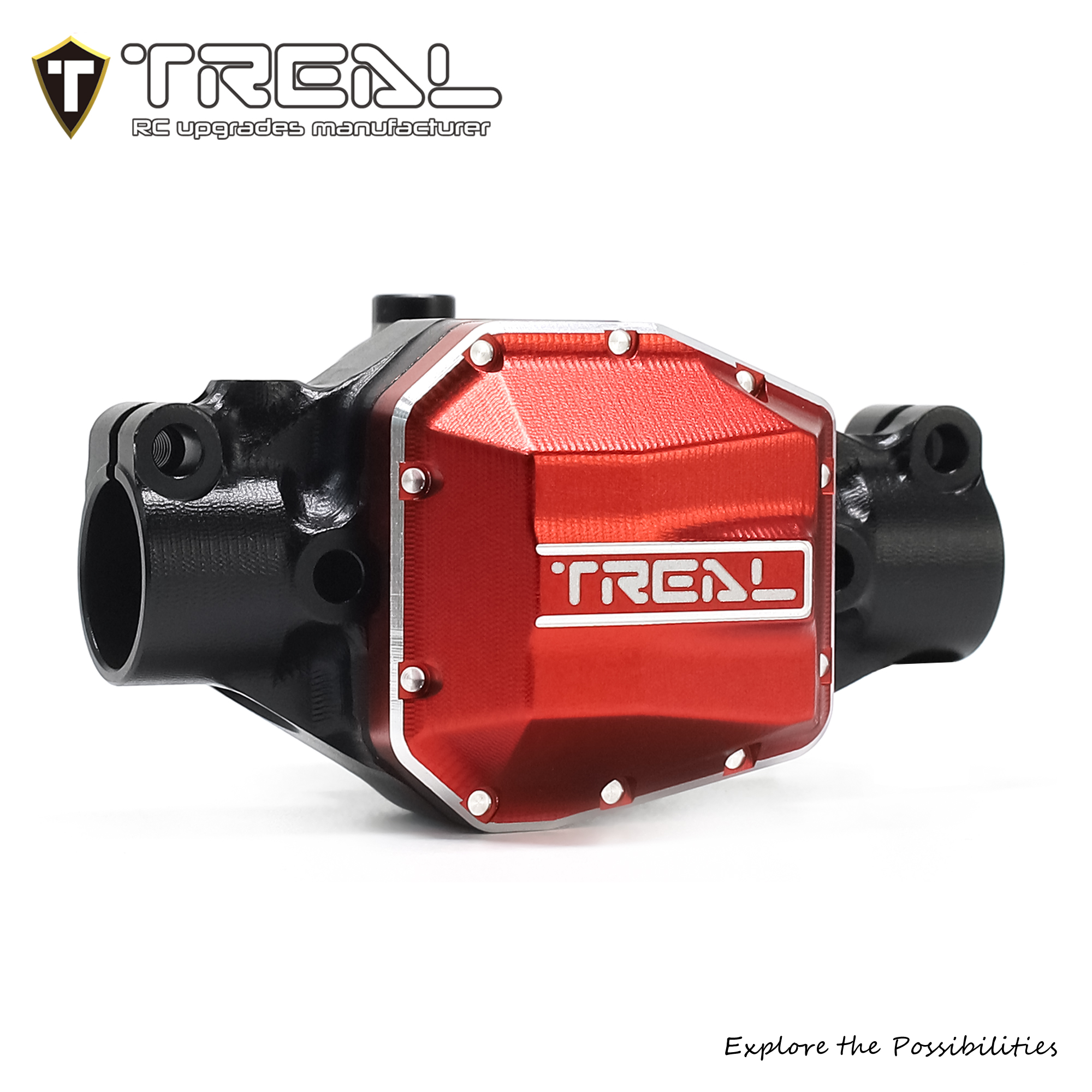 TREAL SCX10 Pro Aluminum 7075 Front Axle Center 3rd Member Housing w ...