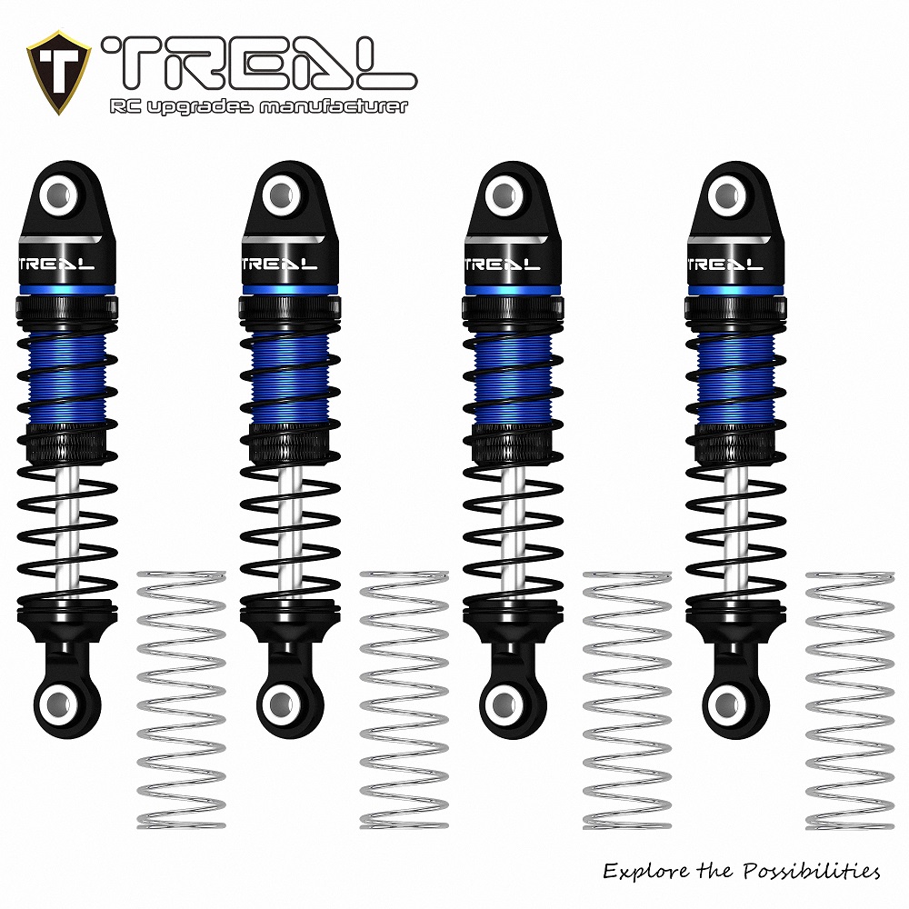 TREAL TRX4M Shocks 53MM Oil-filled Threaded Damper Upgrades Compatible ...