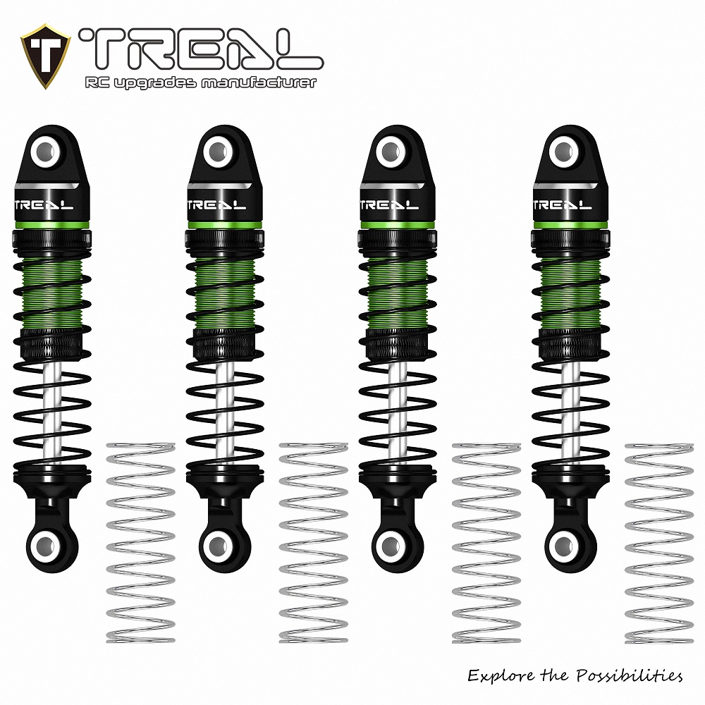 TREAL TRX4M Shocks 53MM Oil-filled Threaded Damper Upgrades Compatible ...