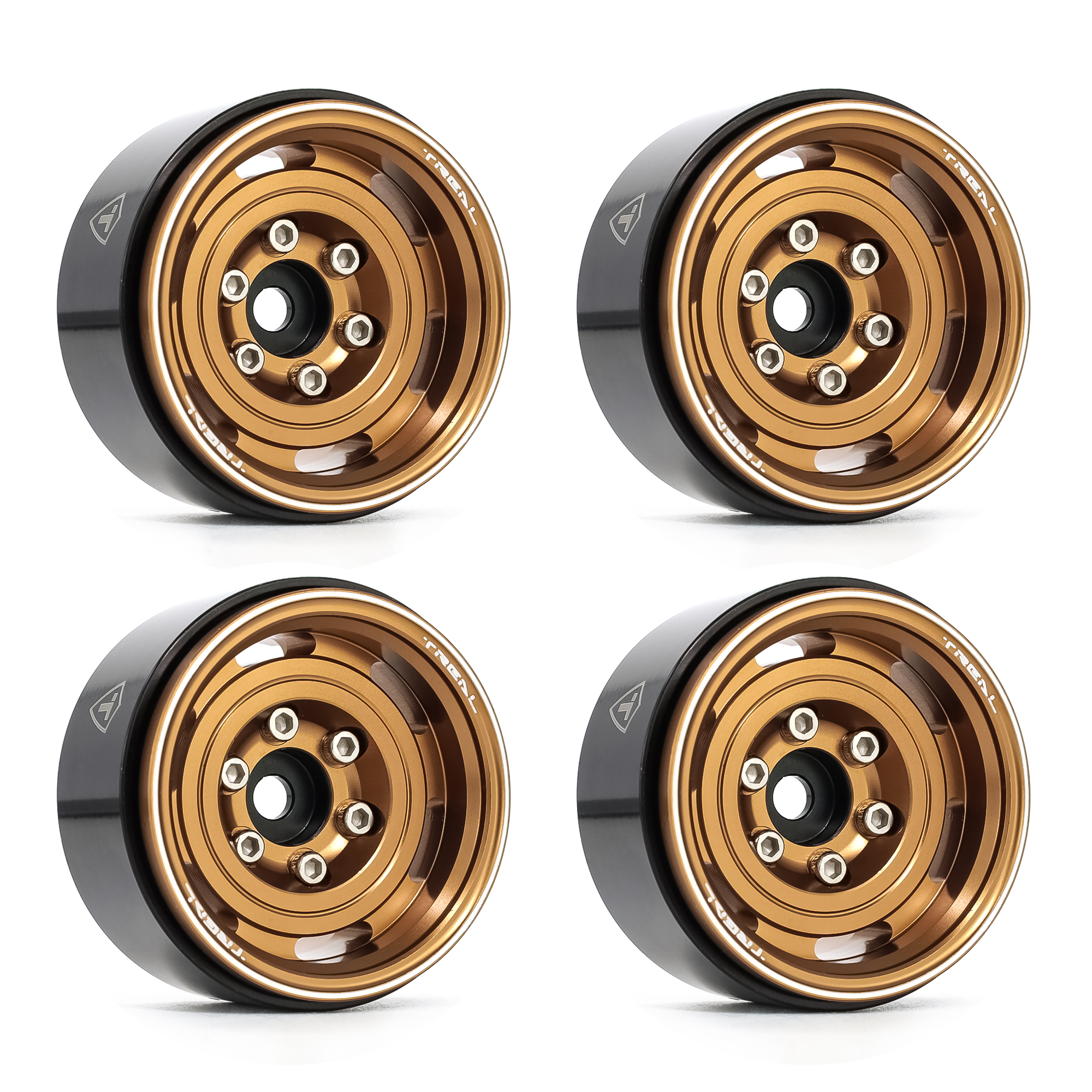 TREAL 1.55'' Beadlock Wheels (4P) Aluminum CNC Classic Wagon Vintage ...