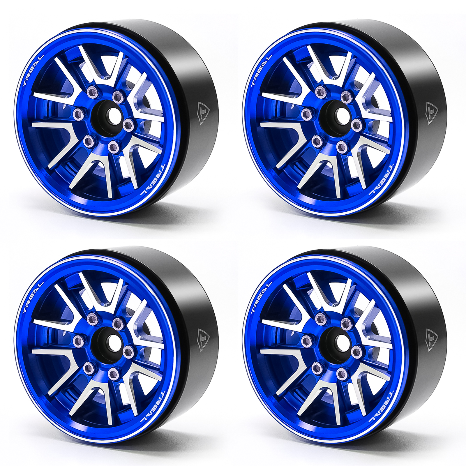 TREAL 1.9" Beadlock Wheel Rims (4pcs) for 1:10 RC Crawler Axial SCX10 ...