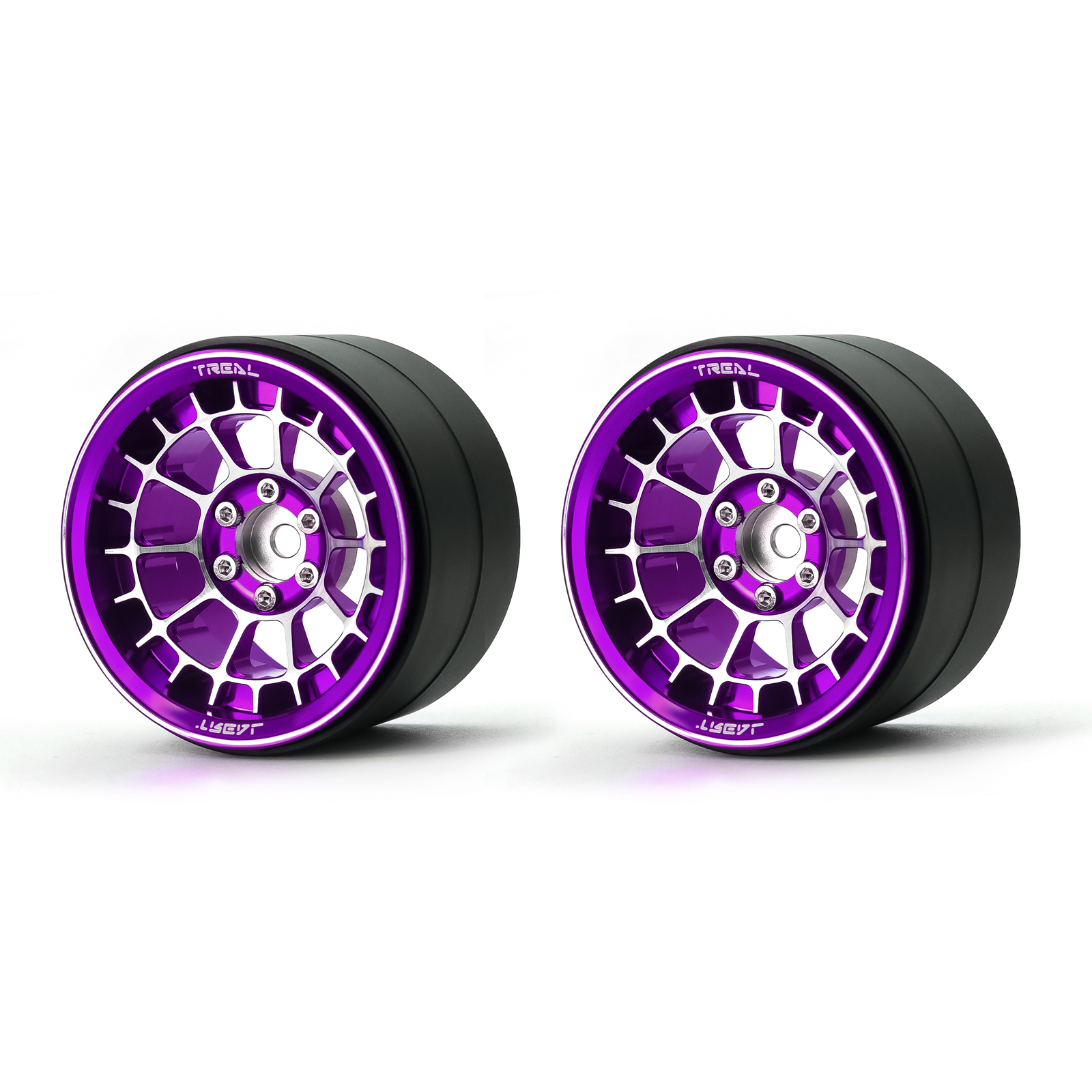 Treal Aluminium 2.2 Beadlock Wheels Rims Fit RC Crawler Mud Truck 2.2 Tires