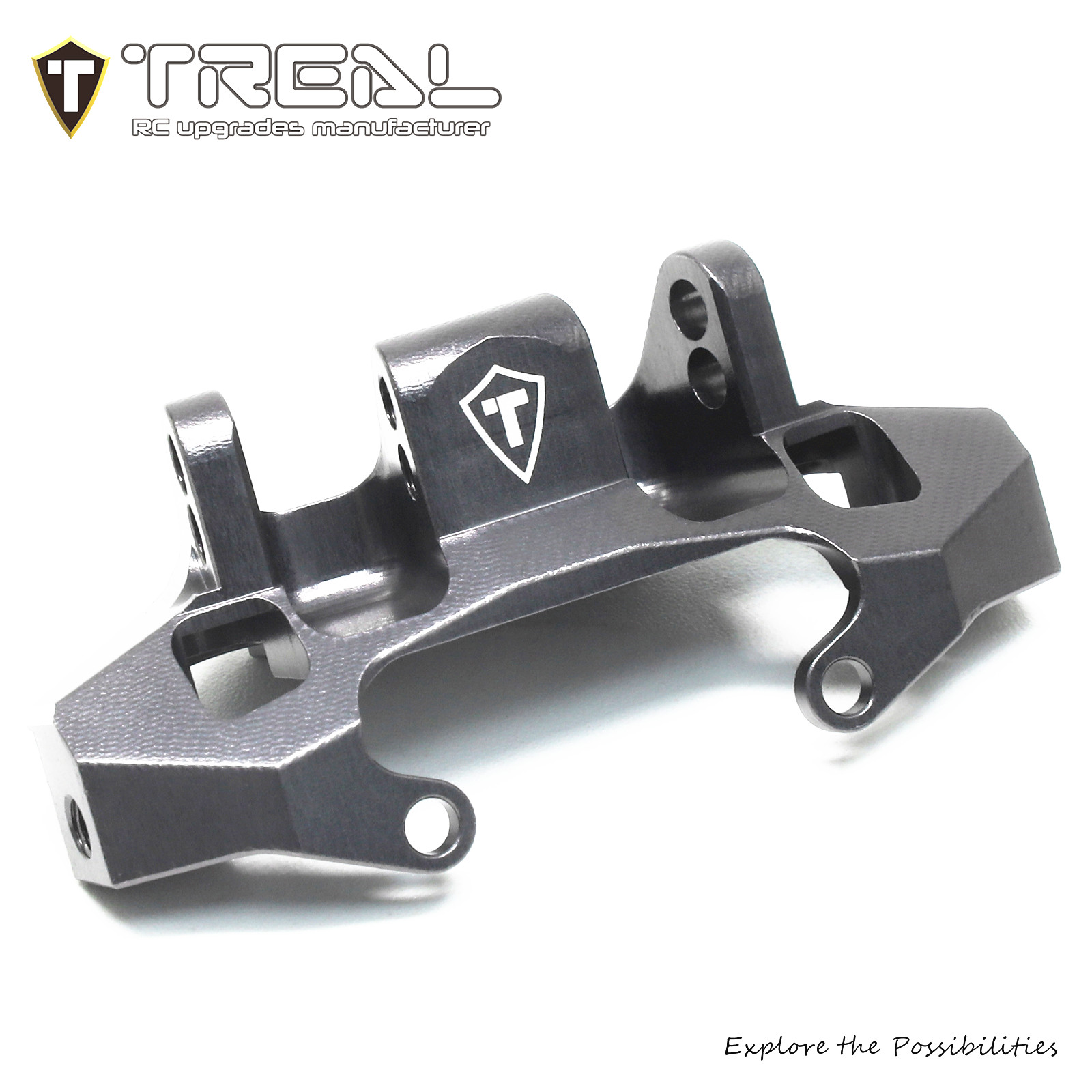 TREAL Aluminum 7075 Rear Upper Link Riser Mount for Axial Capra Currie ...