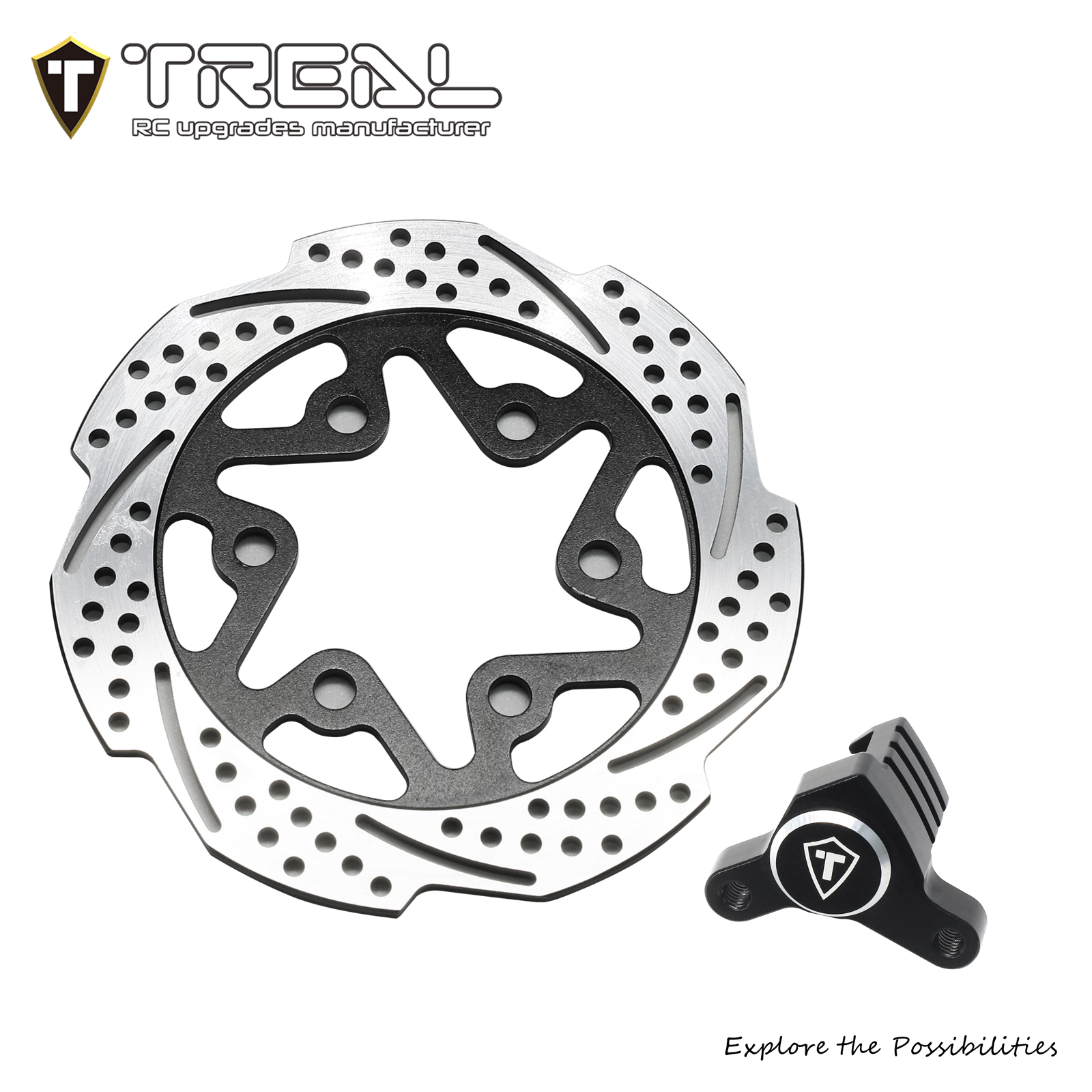 TREAL Aluminum 7075 Rear Brake Disc Caliper for Losi Motorcycle Promoto ...