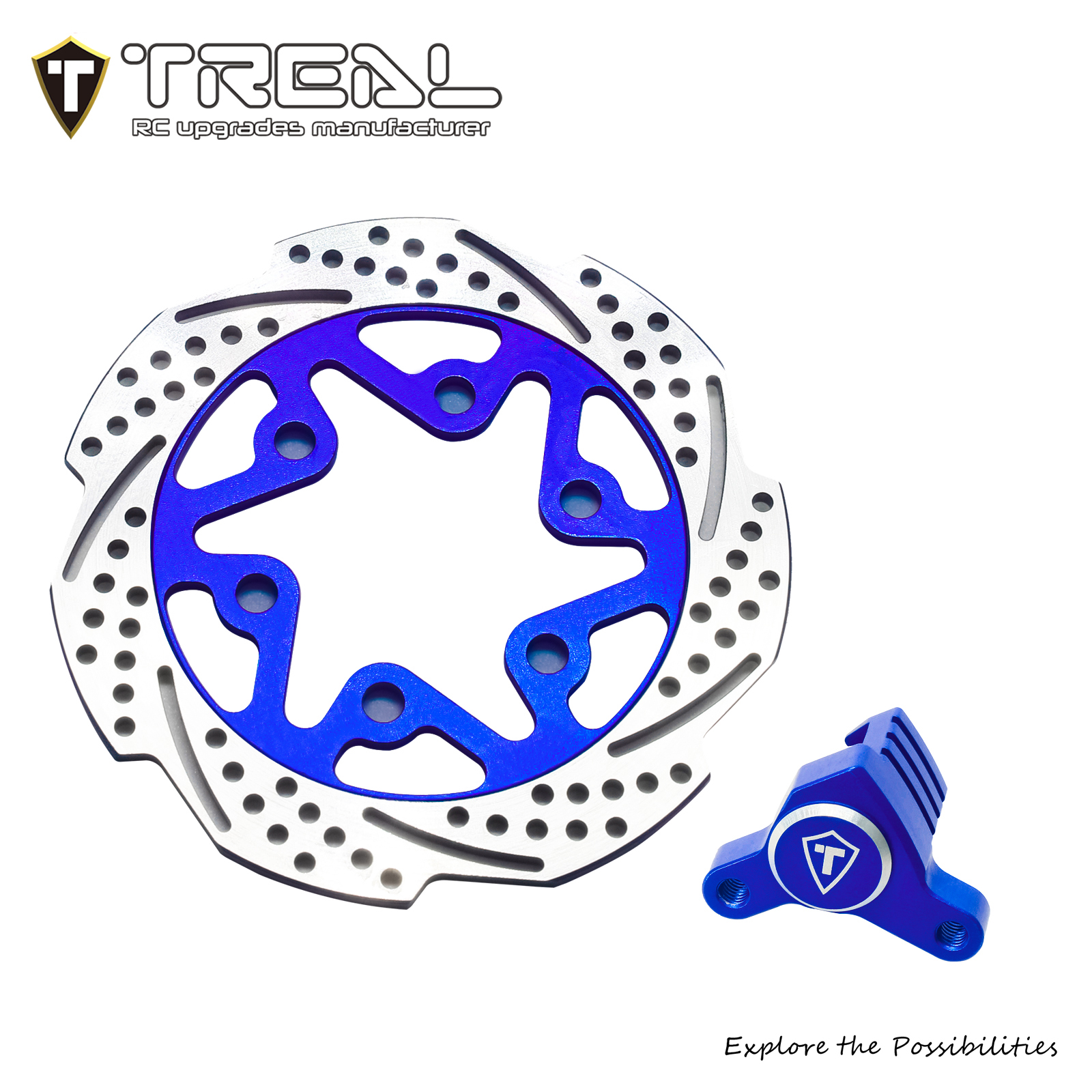 TREAL Aluminum 7075 Rear Brake Disc Caliper for Losi Motorcycle Promoto ...
