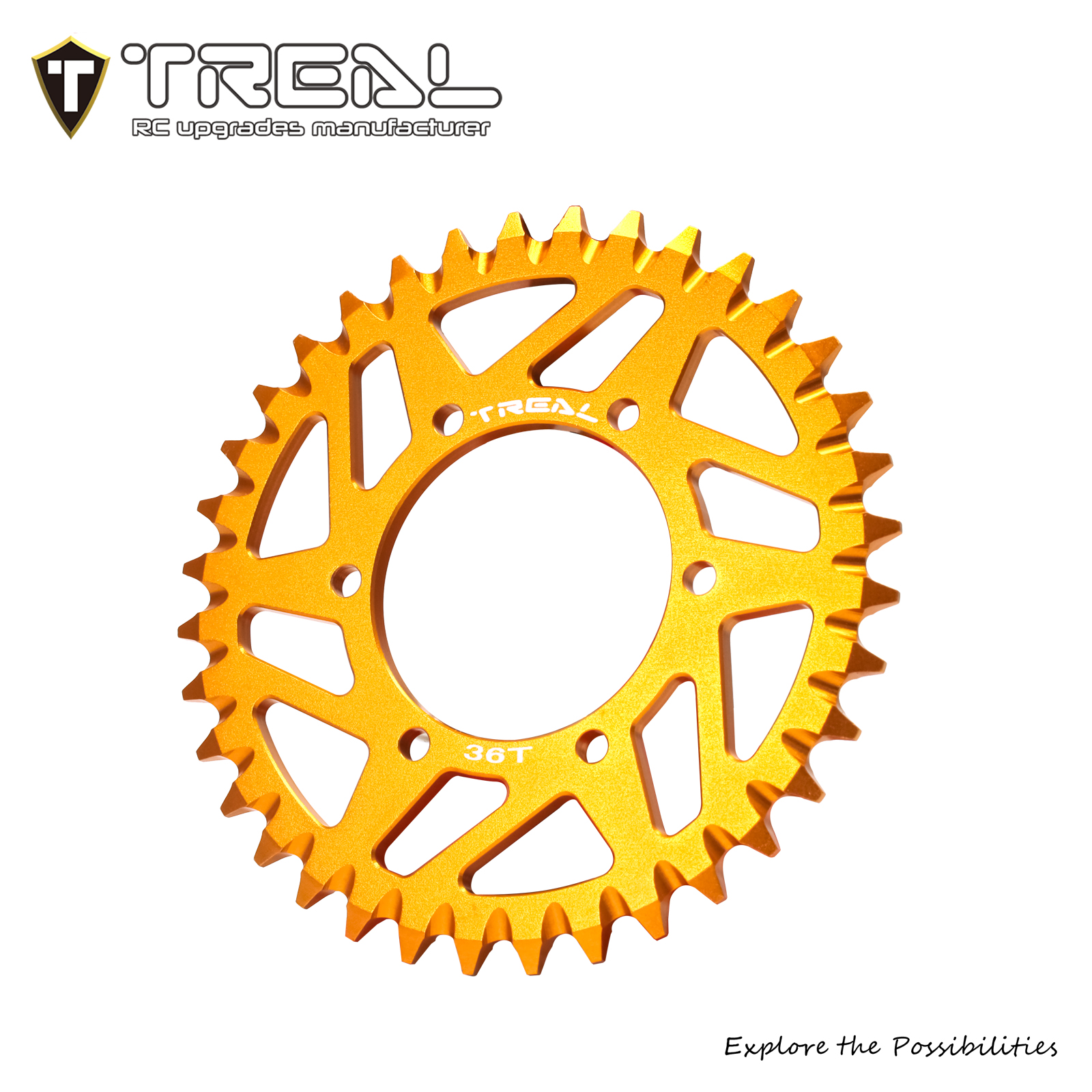 TREAL Promoto-MX Hub Chain Sprocket 36T Aluminum 7075 Upgrades for 1/4 ...