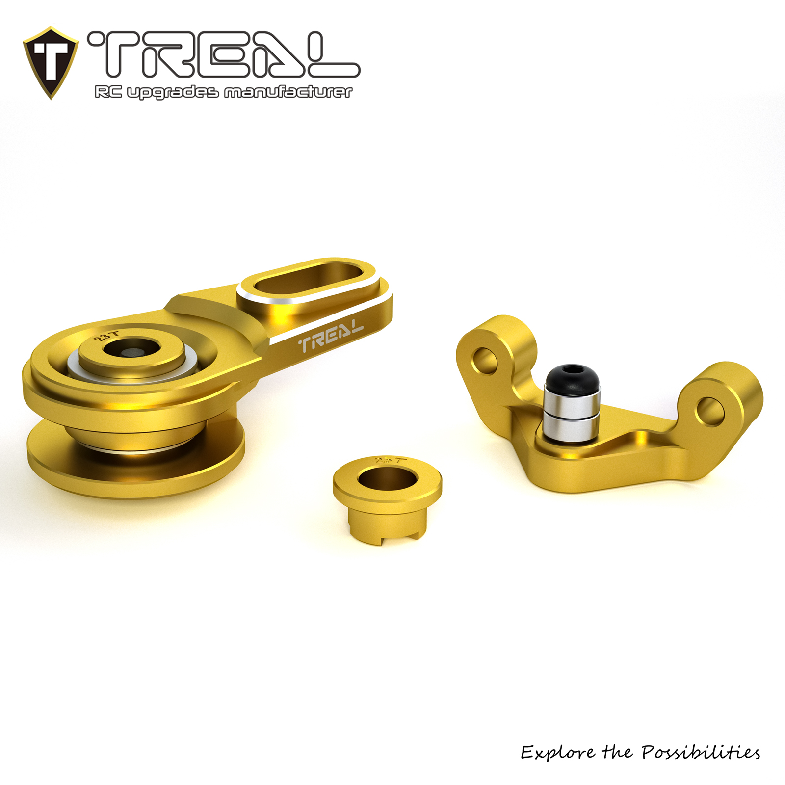 TREAL Losi Promoto MX Servo Saver Assembly, 25T/23T Aluminum 7075 ...