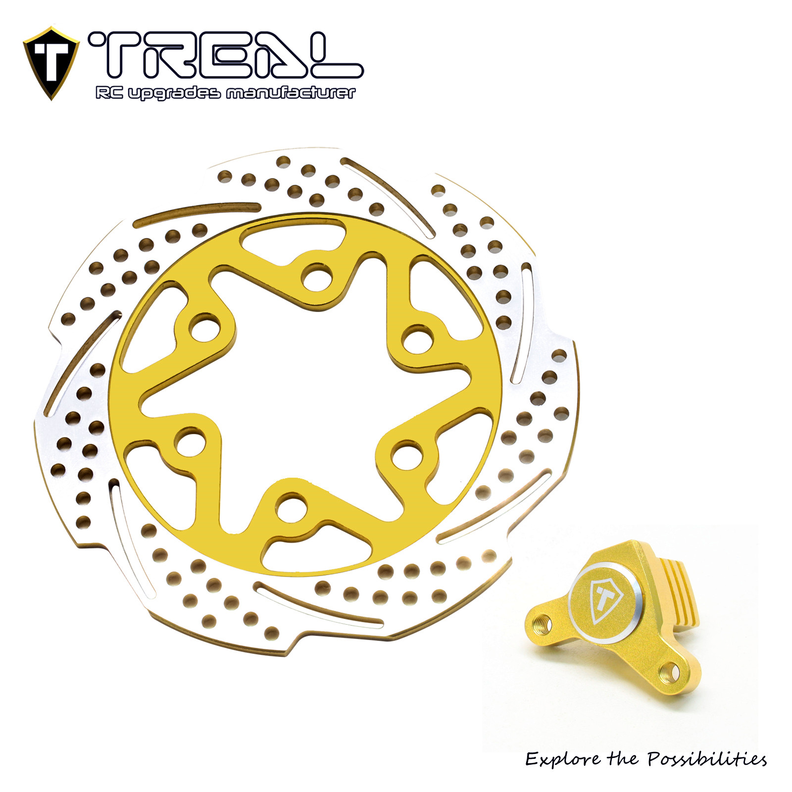 TREAL Aluminum 7075 Rear Brake Disc Caliper for Losi Motorcycle Promoto ...