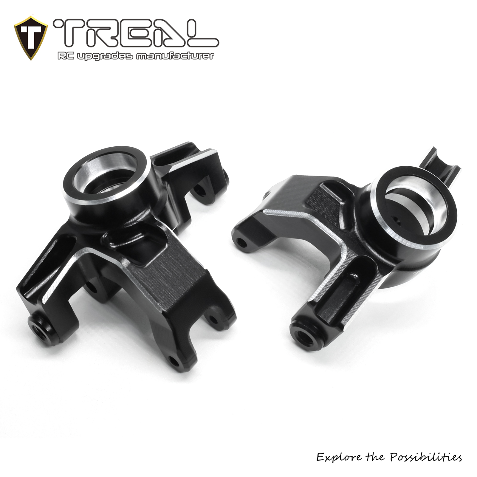 TREAL Aluminum 7075 Front Steering Knuckles Blocks(2) for Arrma 1/8 ...