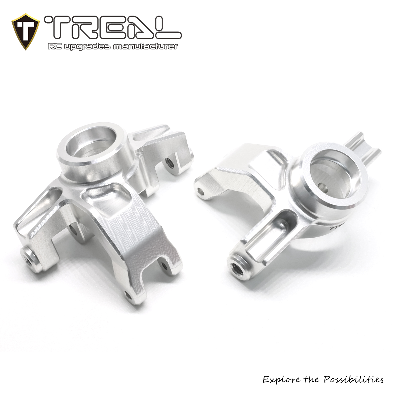 TREAL Aluminum 7075 Front Steering Knuckles Blocks(2) for Arrma 1/8 ...