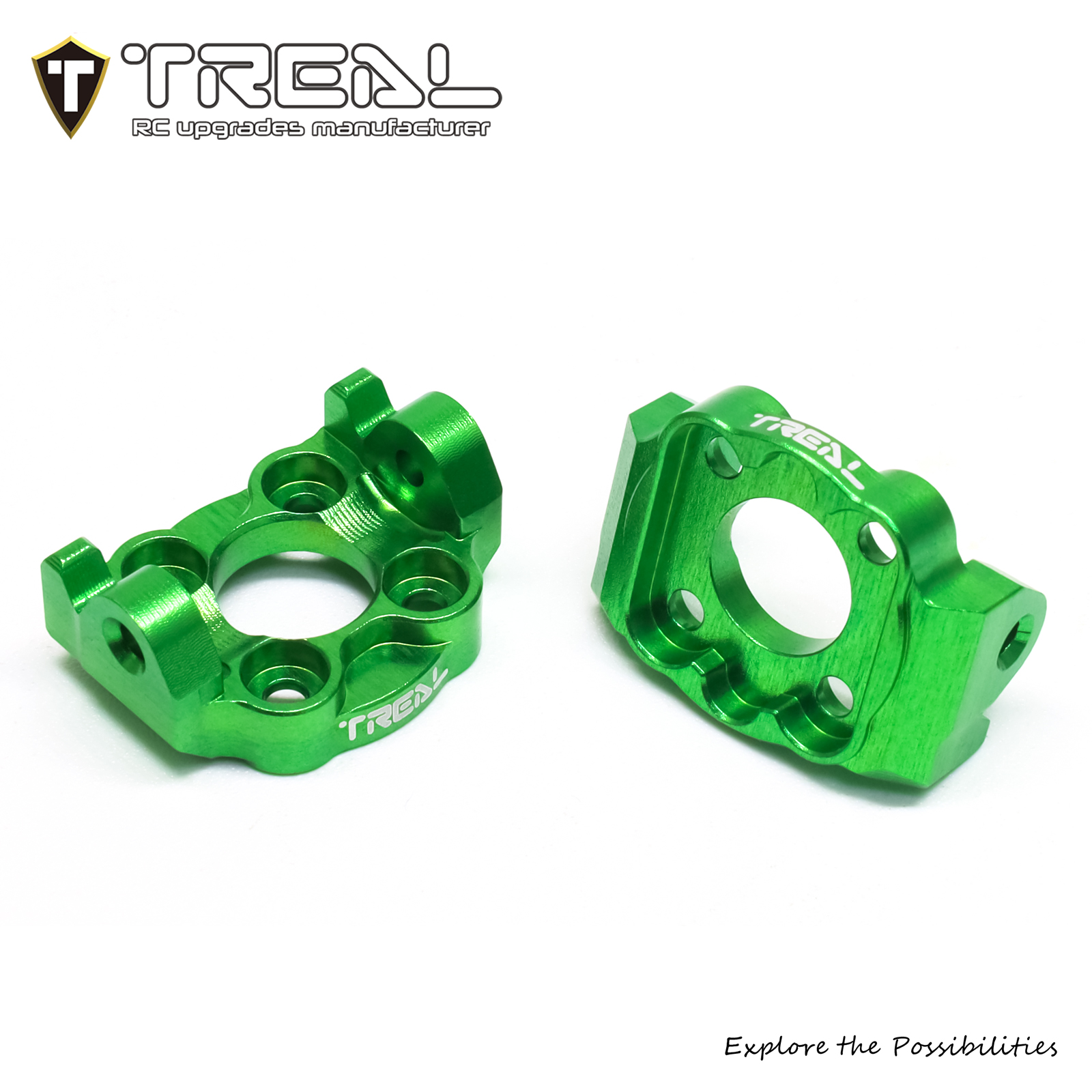 TREAL Aluminum 7075 Front C Hubs Spindle Carrier Set (L/R) 0 Degree for ...